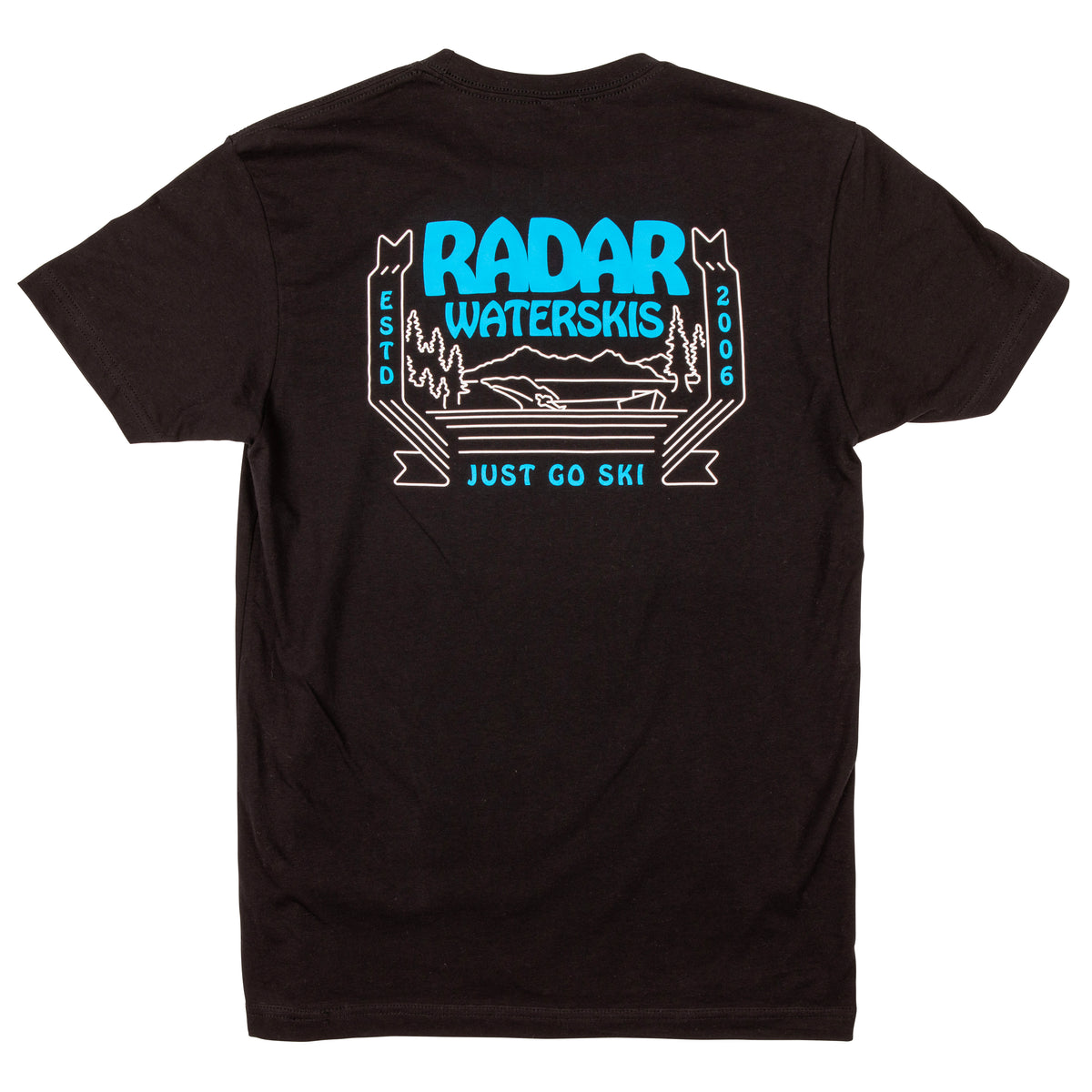 Radar 2025 Vibe Tee Black — Performance Ski & Surf