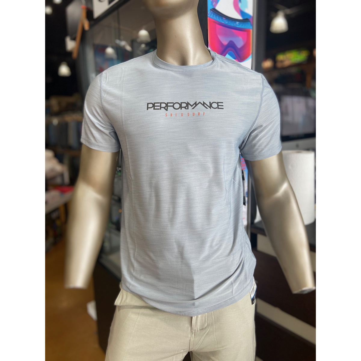 Performance Sessions Short Sleeve Rash Shirt Light Grey — Performance Ski & Surf